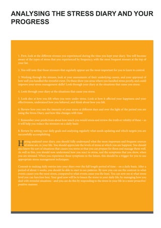 Stress Diaries How to guide | PDF