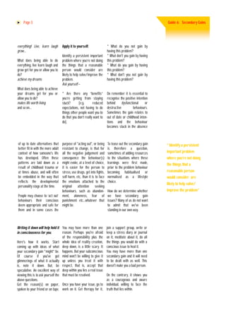 Stress diary guide 6. secondary gain | PDF