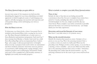 Stress diary sample | PDF