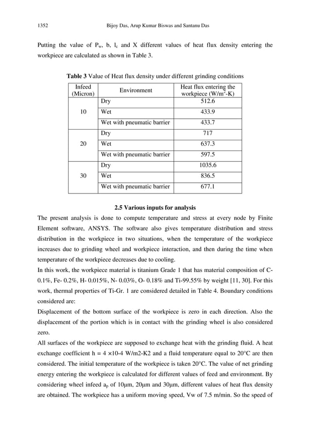 Stress distribution in grinding by finite element analysis | PDF