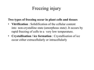 Stress due to temperature physiological and biochemical responses of ...