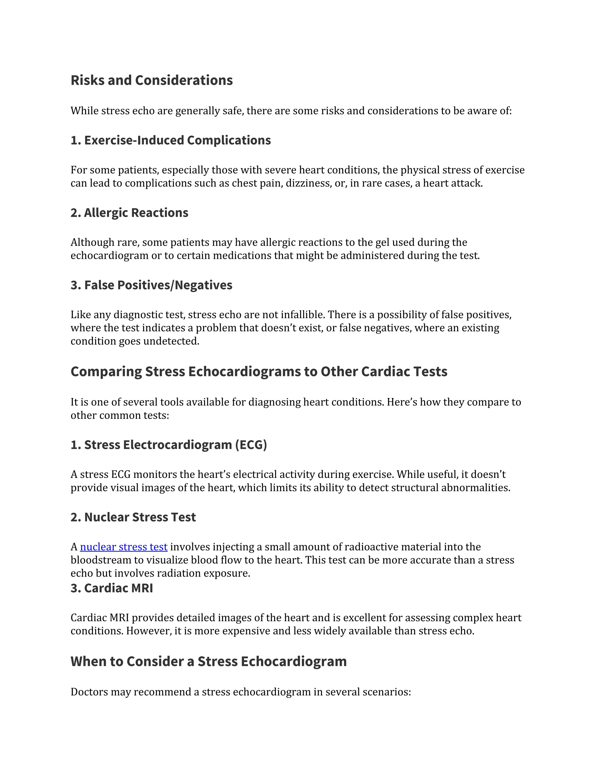 Stress Echo: Importance, Procedure, Benefits, and Risks | The ...