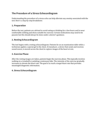 Stress Echo: Importance, Procedure, Benefits, and Risks | The ...