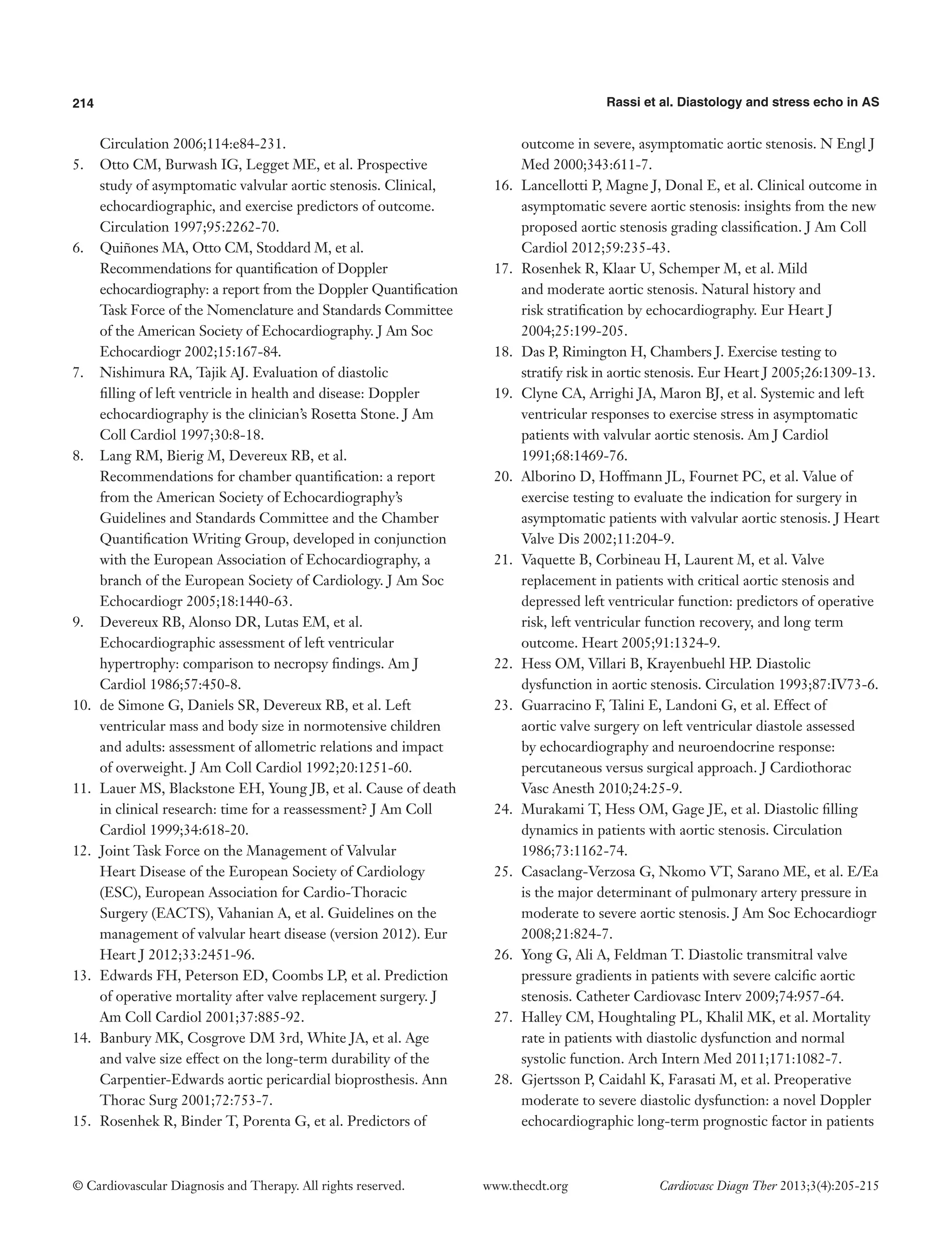 Stress echo and aortic stenosis | PDF