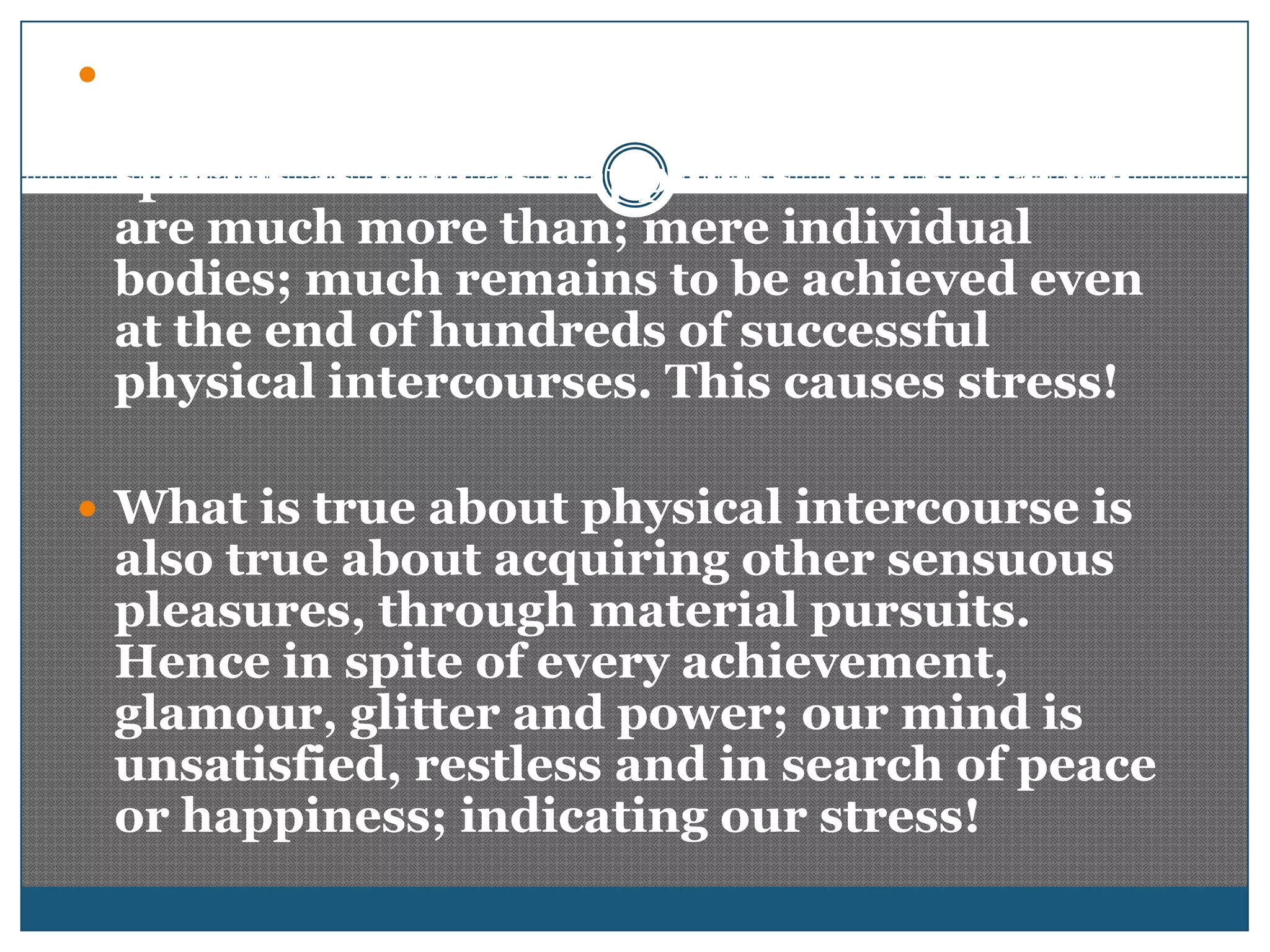 Stress & ecstatic intercourse | PPSX