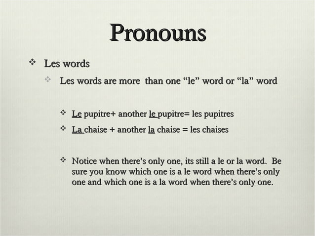 Stressed pronouns | PPT