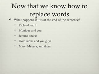 Stressed pronouns | PPT