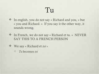 Stressed pronouns | PPT