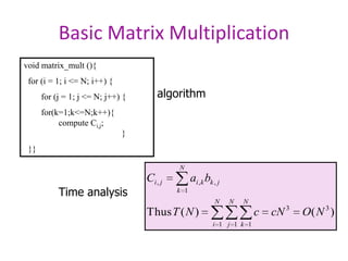 Stressen's matrix multiplication