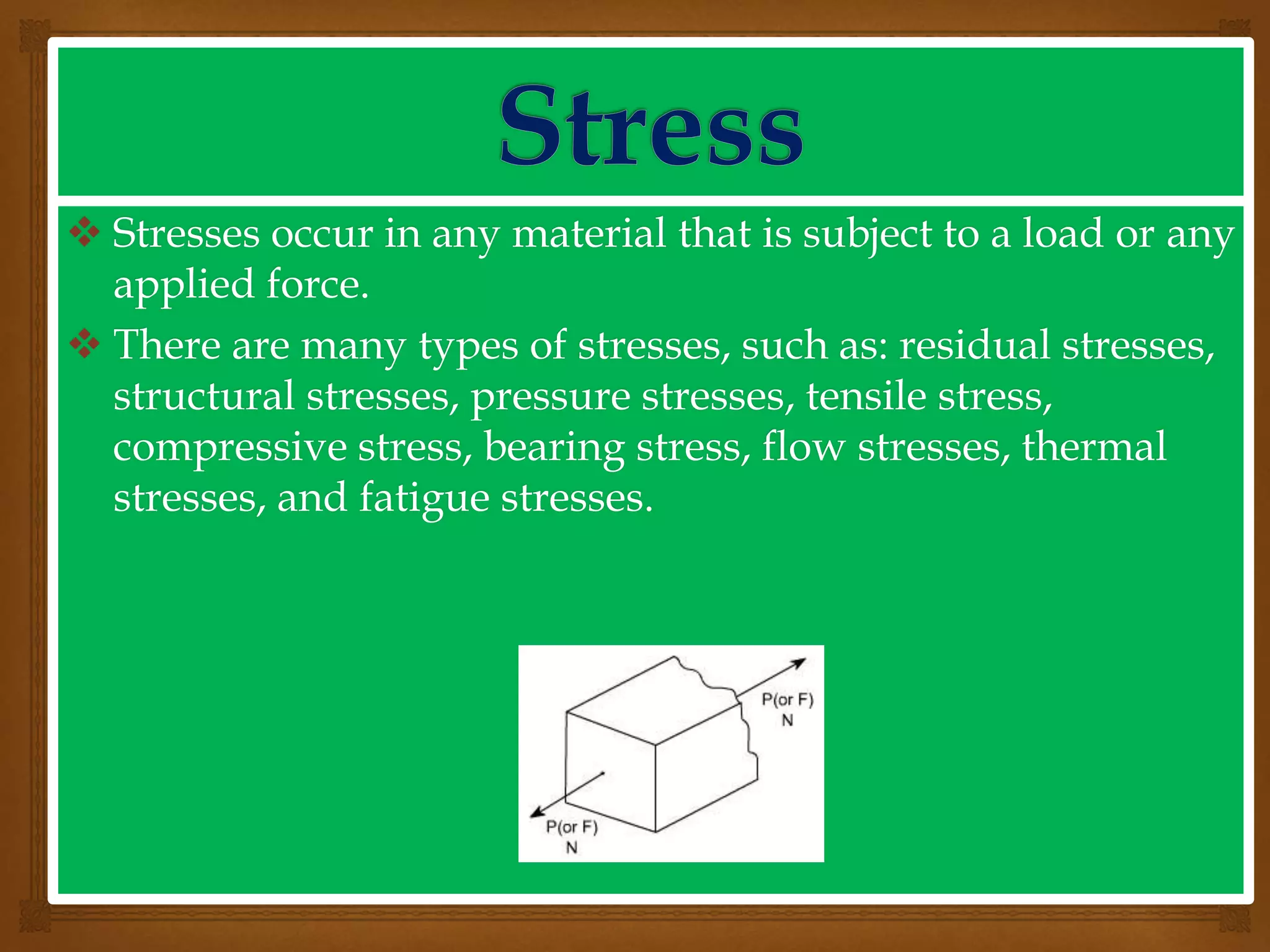 Stresses and its types | PPTX