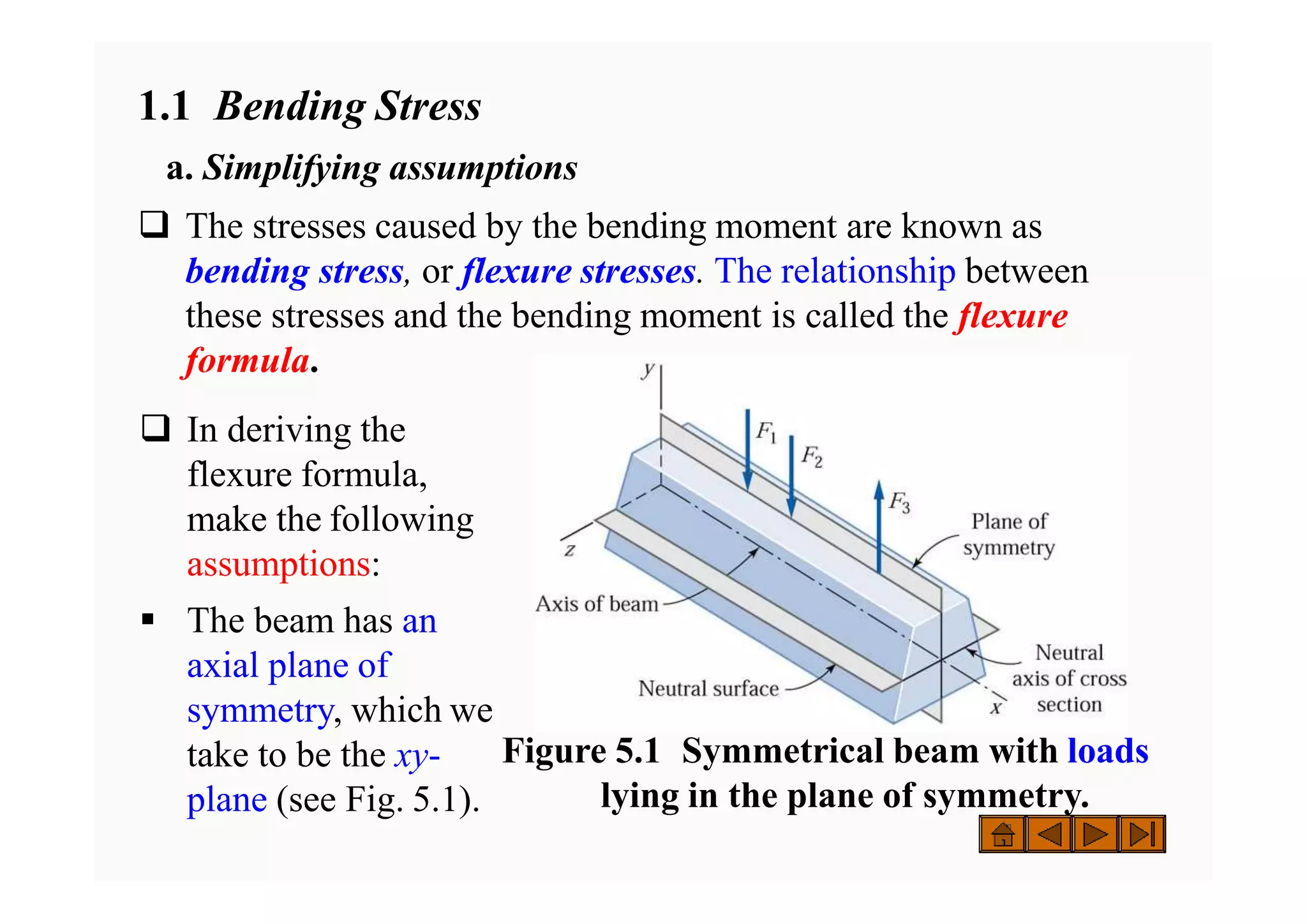 Stresses in beams | PPTX