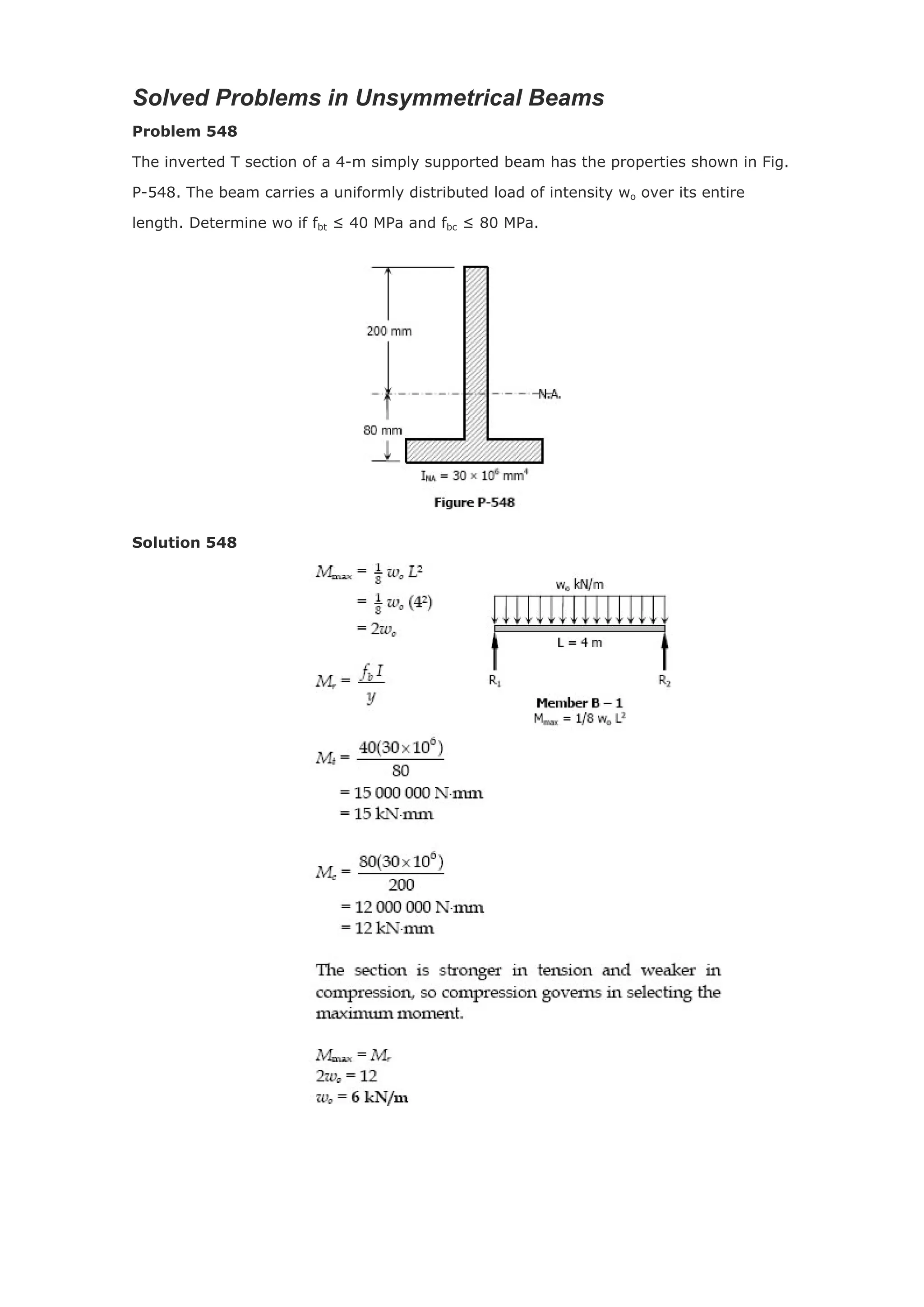 Solution of Chapter- 05 - stresses in beam - Strength of Materials by ...
