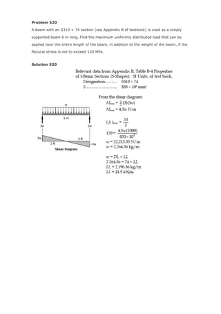 Solution of Chapter- 05 - stresses in beam - Strength of Materials by Singer | PDF