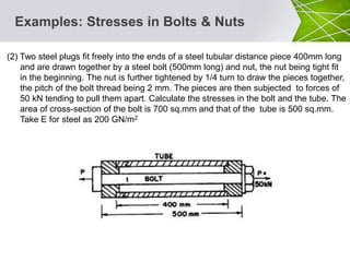 Stresses in bolts & nuts | PPTX