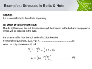 Stresses in bolts & nuts | PPTX