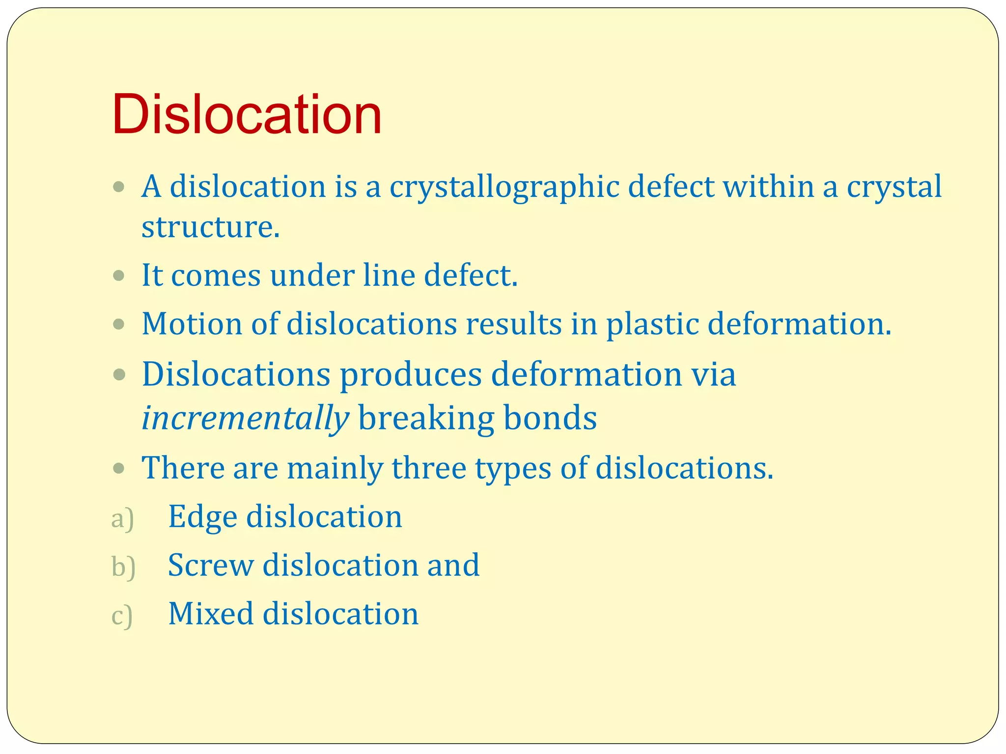 Stress fields around dislocation | PPTX