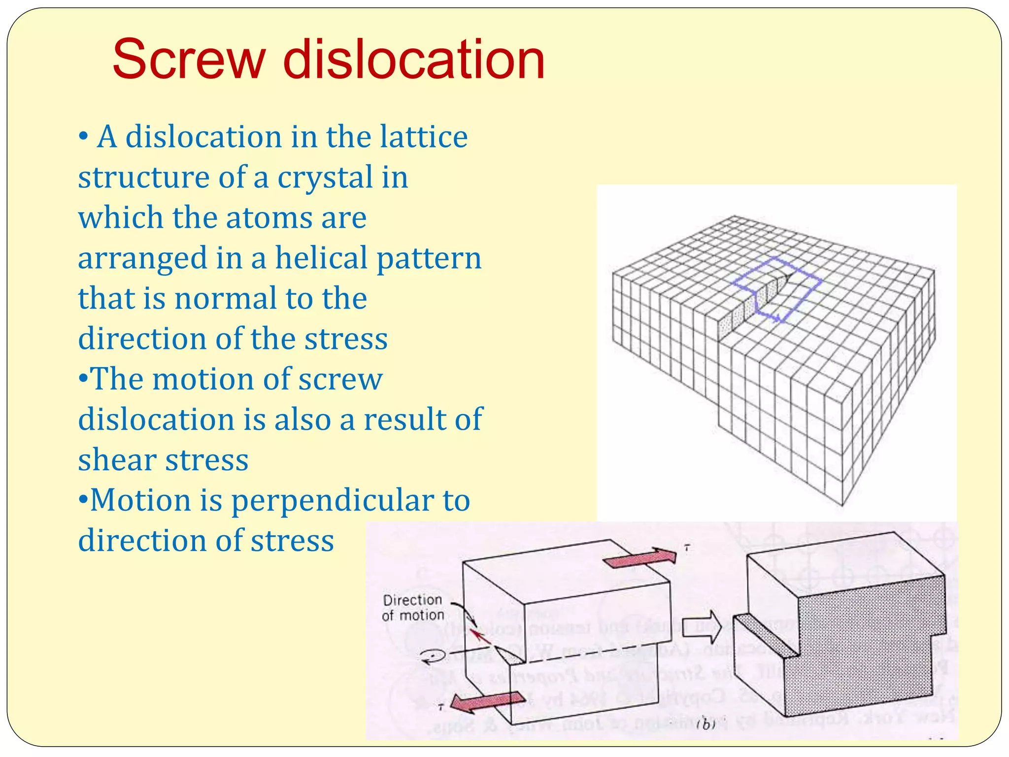 Stress fields around dislocation | PPTX