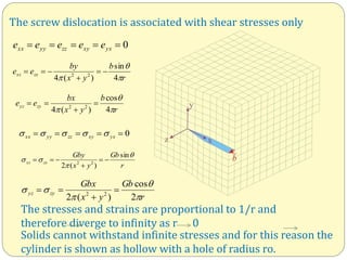 Stress fields around dislocation | PPTX