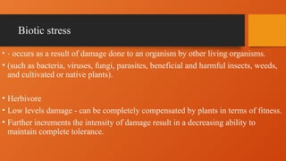 Molecular physiology of Plant. stress that is catagories into Abiotic ...