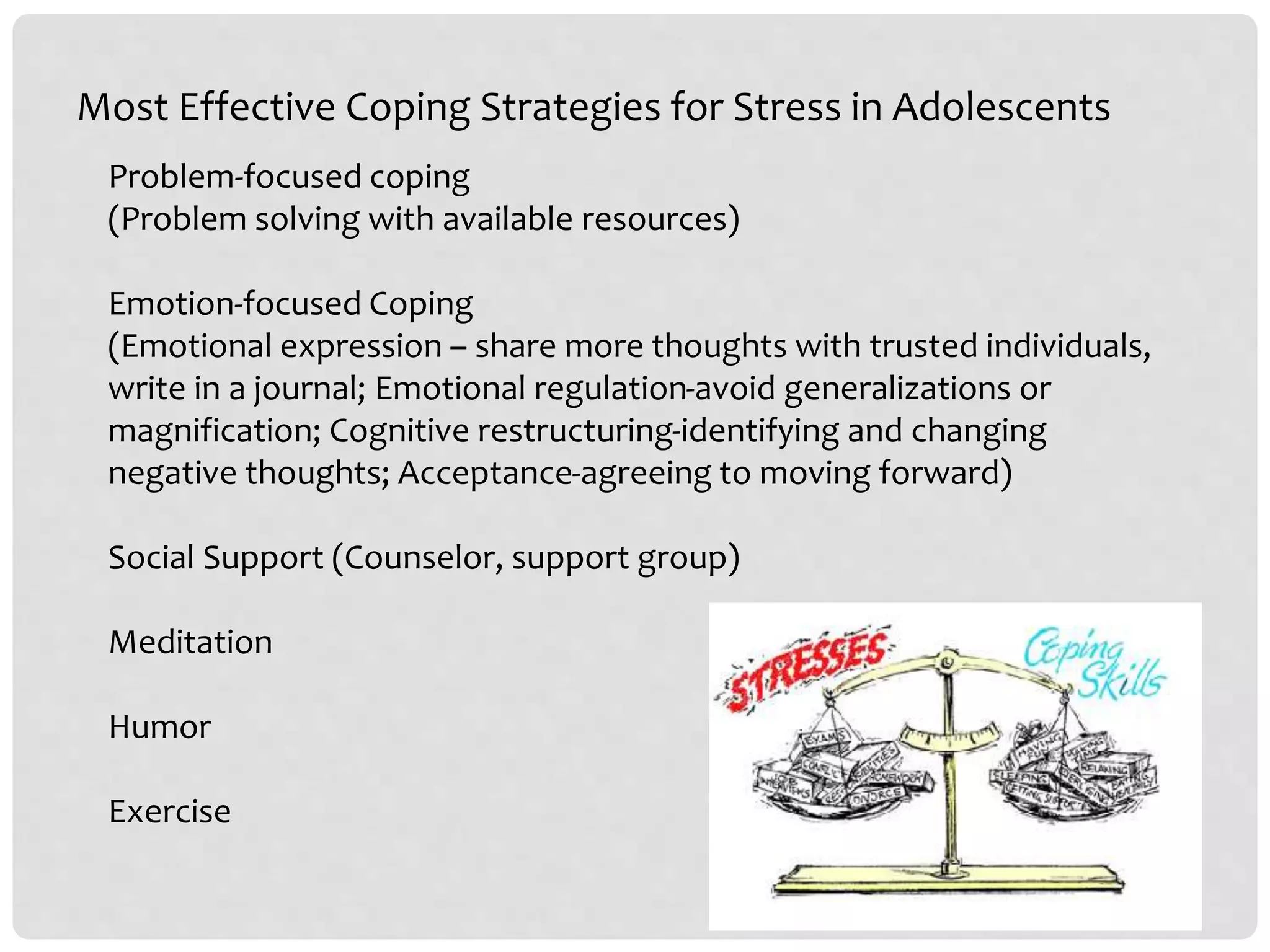 Stress in Adolescents | PPTX