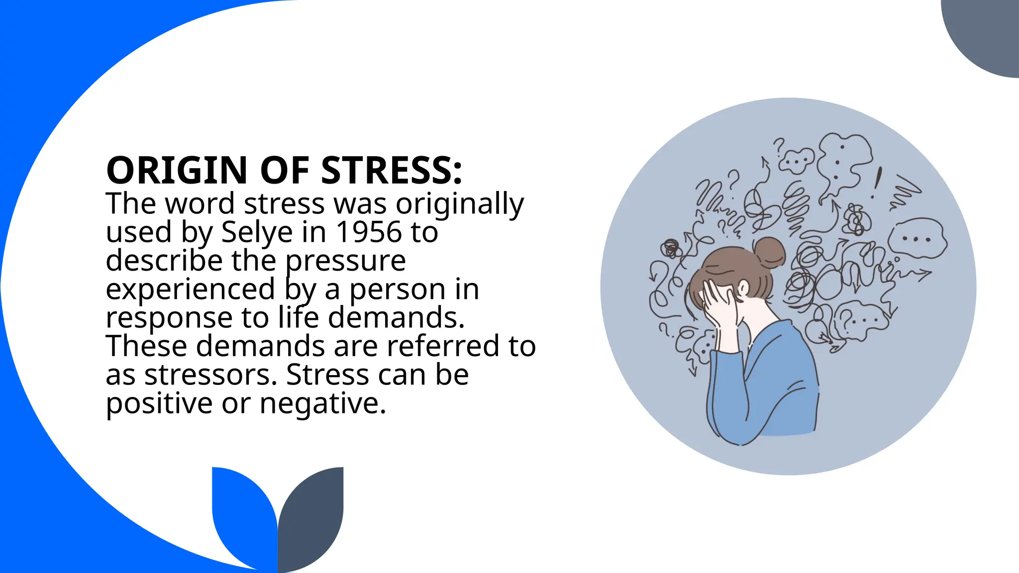 STRESS Origin Definition of stress Types of stress It's effect on body ...