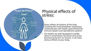 STRESS Origin Definition of stress Types of stress It's effect on body ...