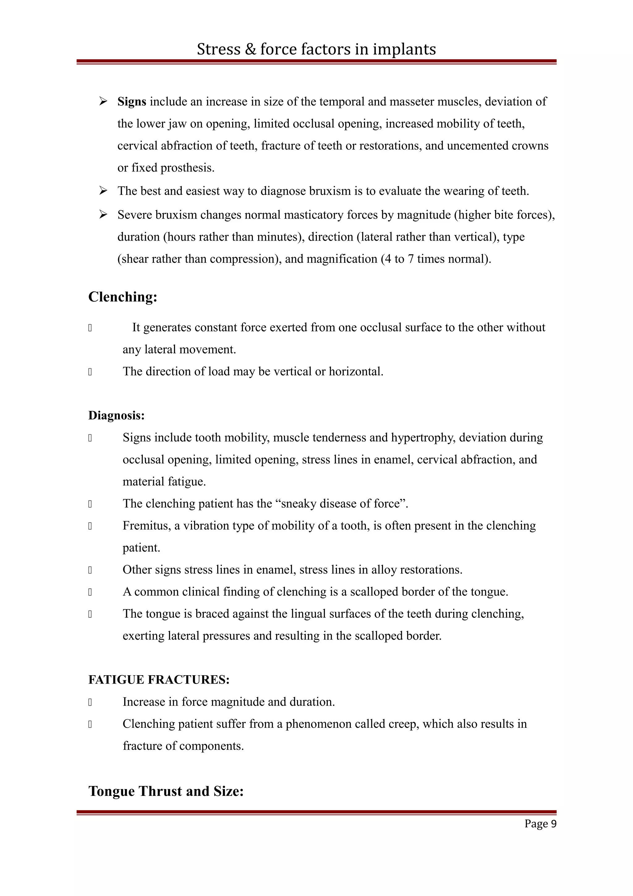 Stress & force factors in implants /certified fixed orthodontic courses ...