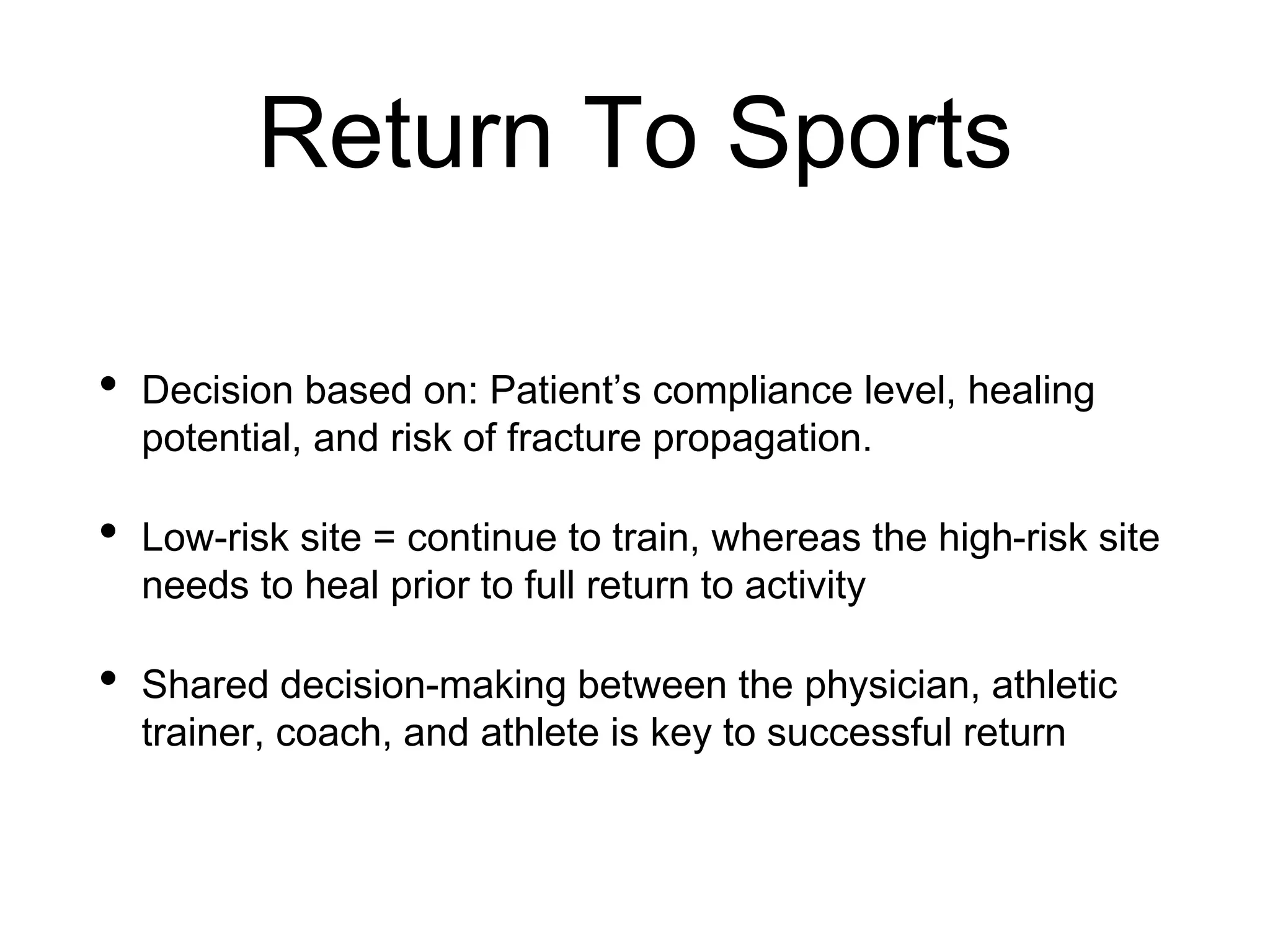 Stress fracture: diagnosis, management and return to sports | PPTX
