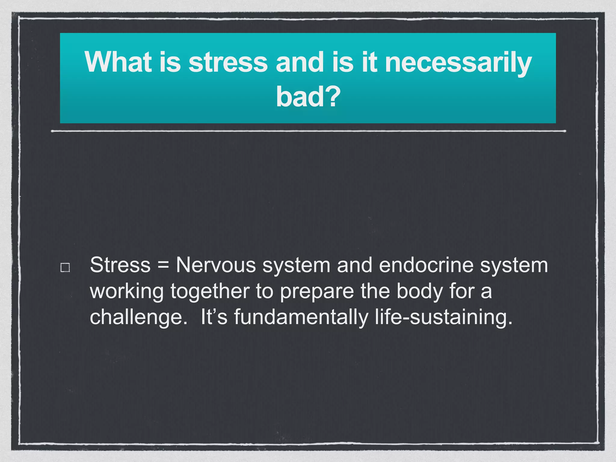 Stress (Physiology) | PPTX