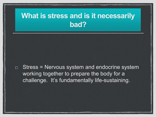 Stress (Physiology) | PPT