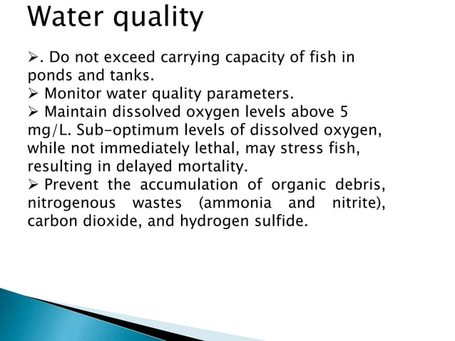 Stress in aquaculture | PPTX