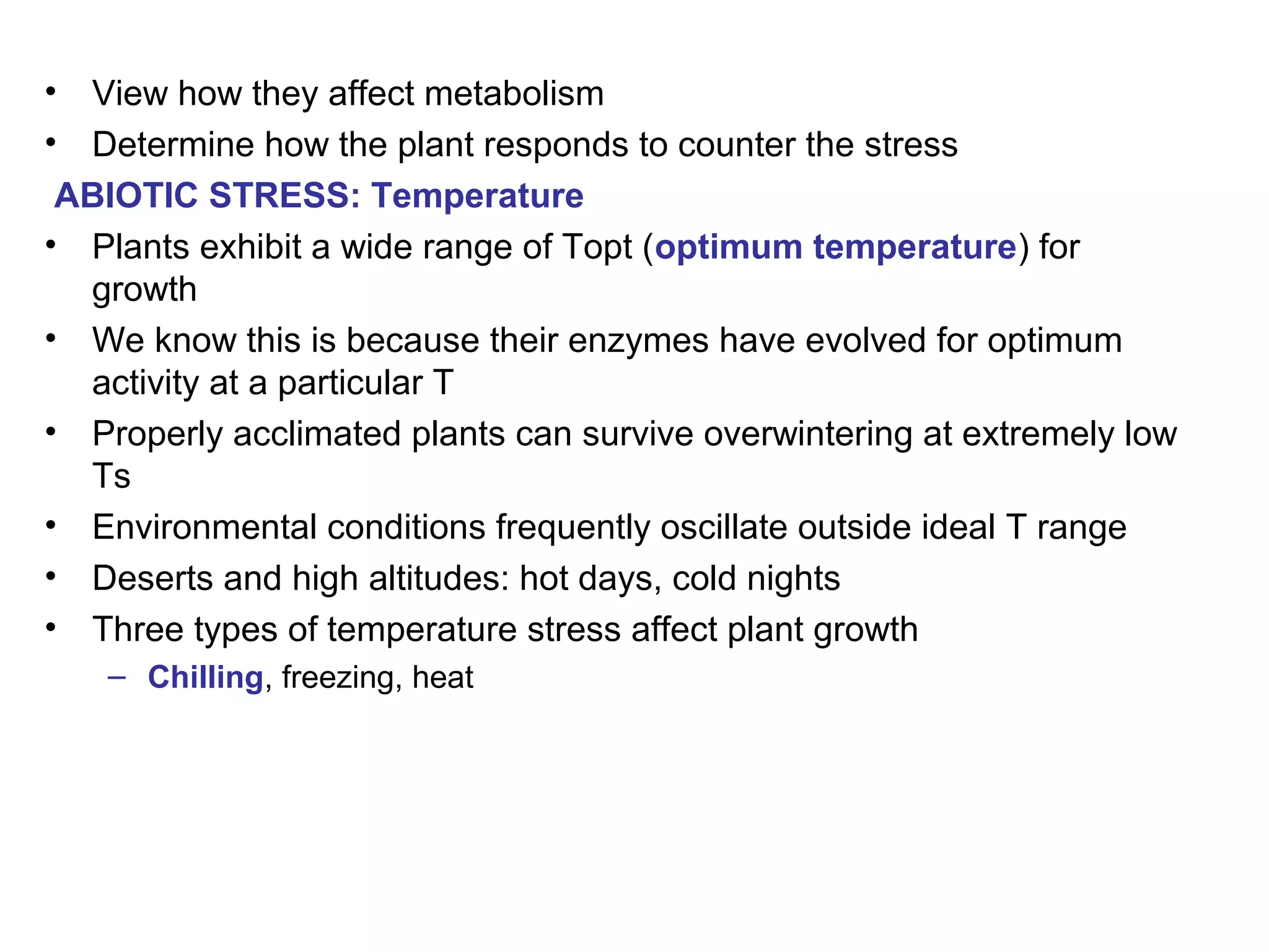 Stress in plants | PPT