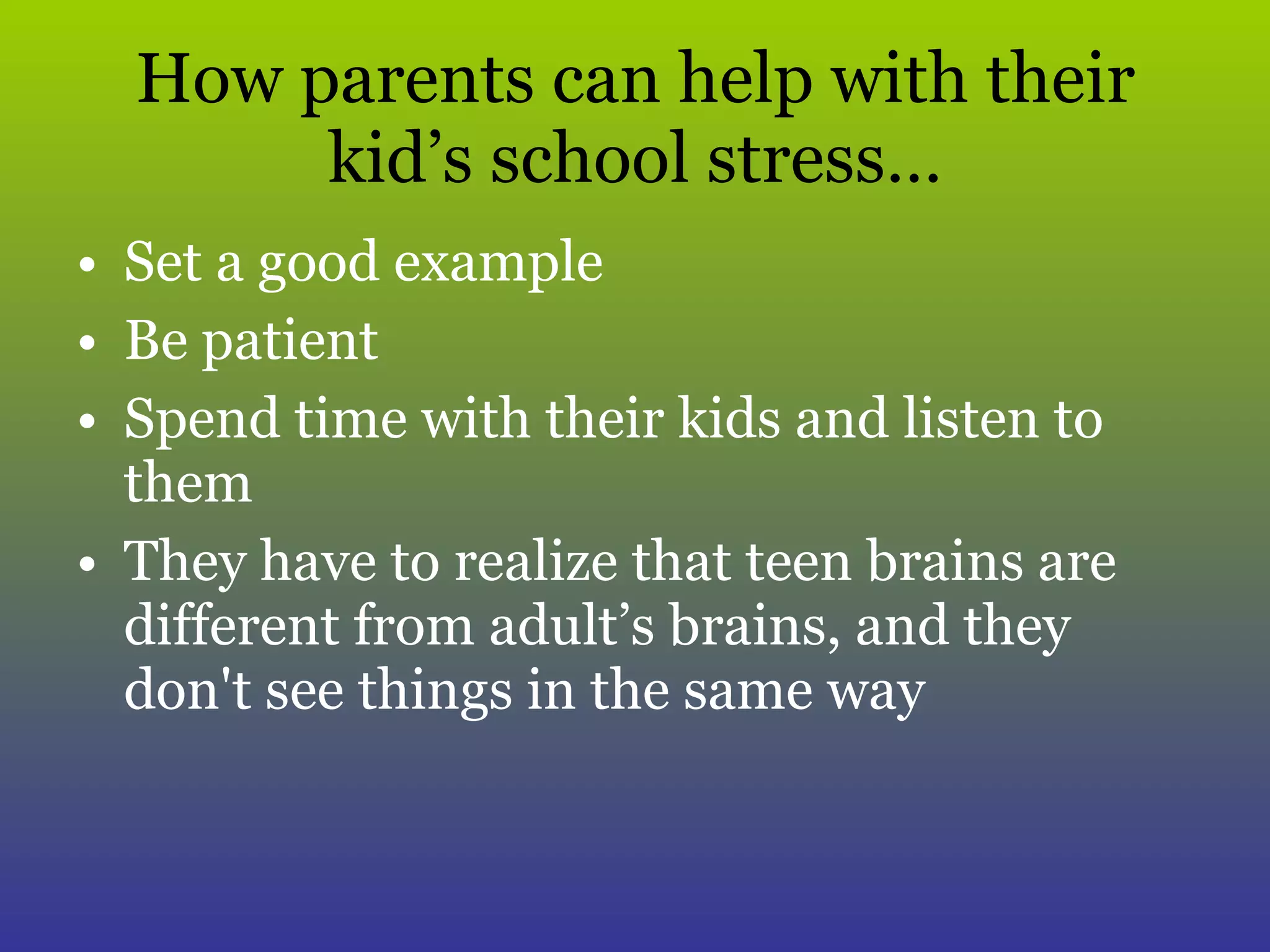 Stress In School | PPT