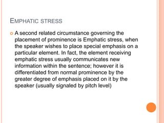 Stress in speech | PPTX