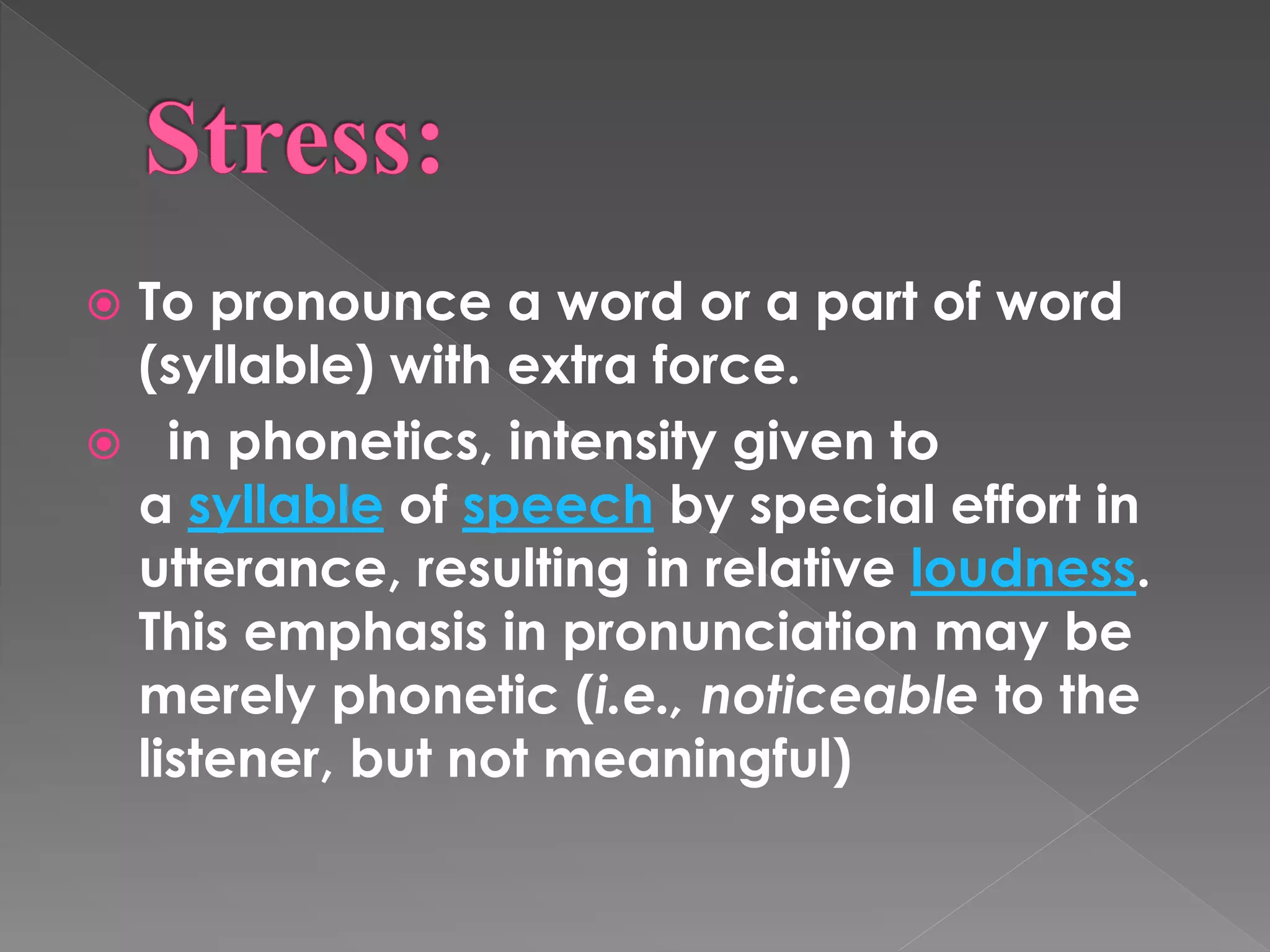 Stressed syllables | PPTX