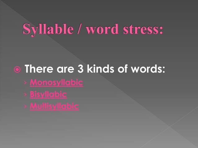 Stressed syllables | PPTX