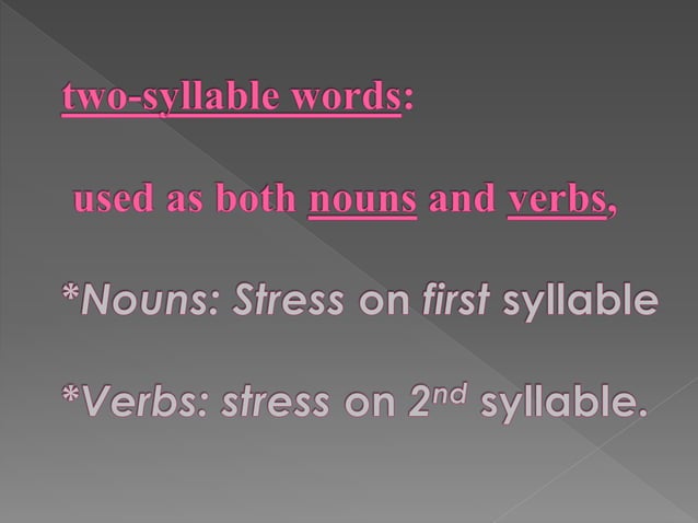 Stressed syllables | PPTX