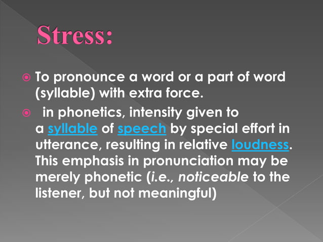 Stressed syllables | PPTX