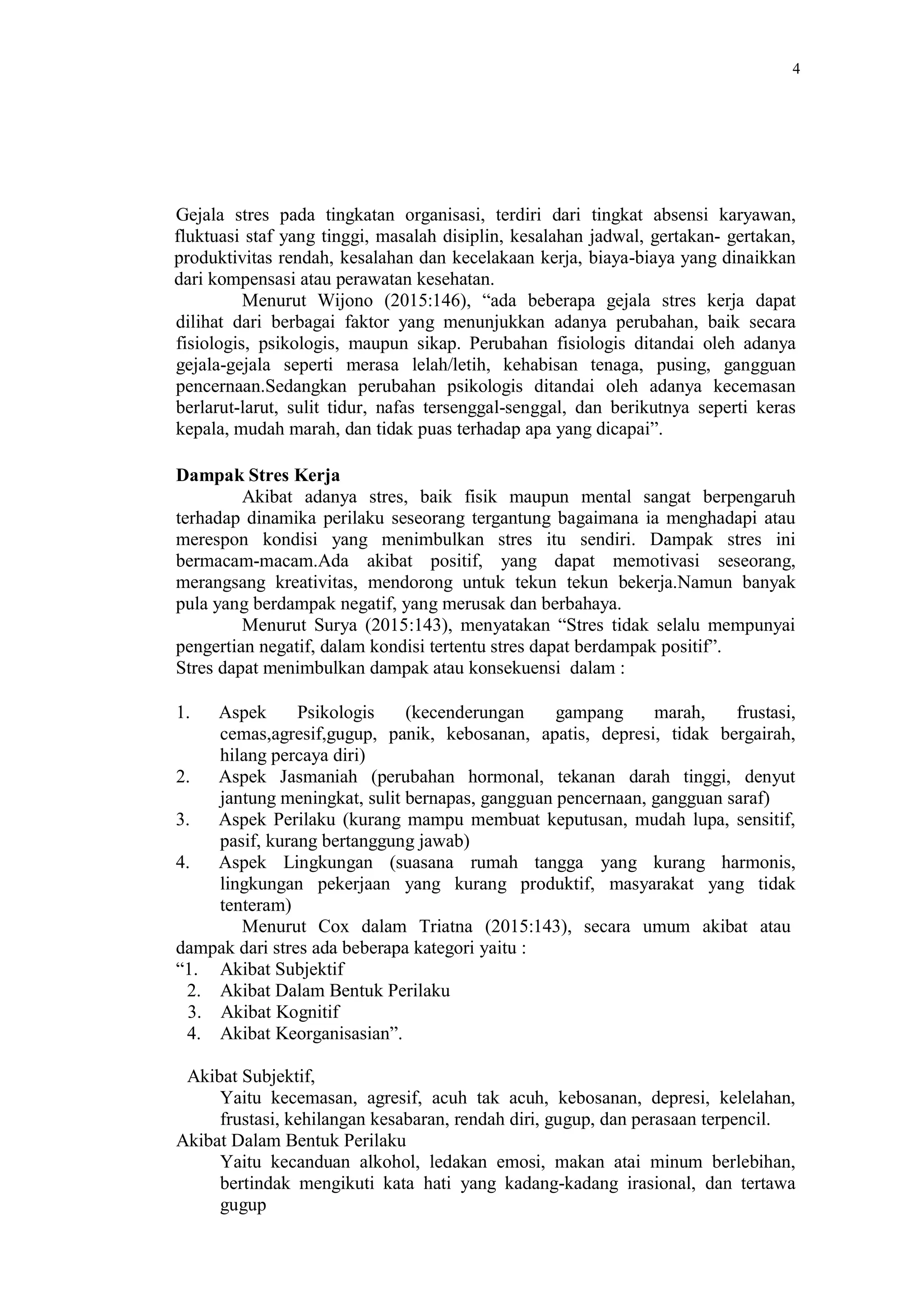 STRESS KERJA PADA SUMBER DAYA MANUSIA (SDM) | PDF