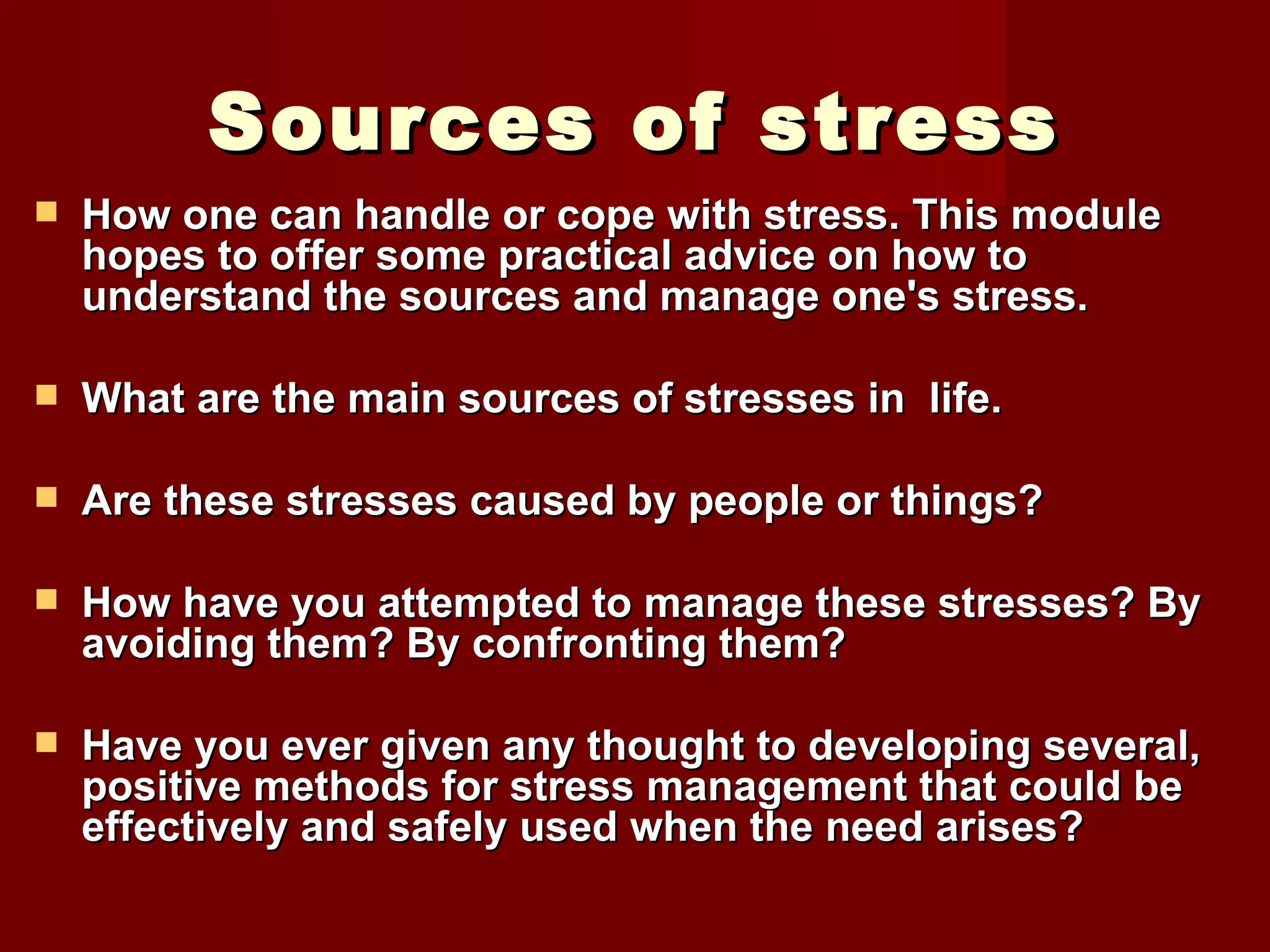 Stress managemant | PPT