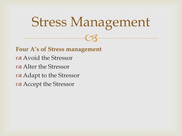 Stress Management | PPTX