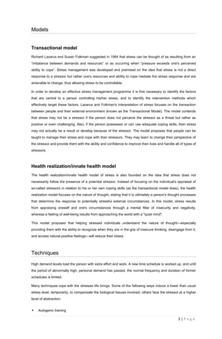 Stress management | PDF