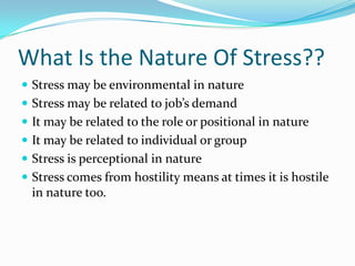 Stress management | PPTX