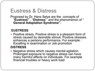 Stress management and strategies to cope with individual and ...