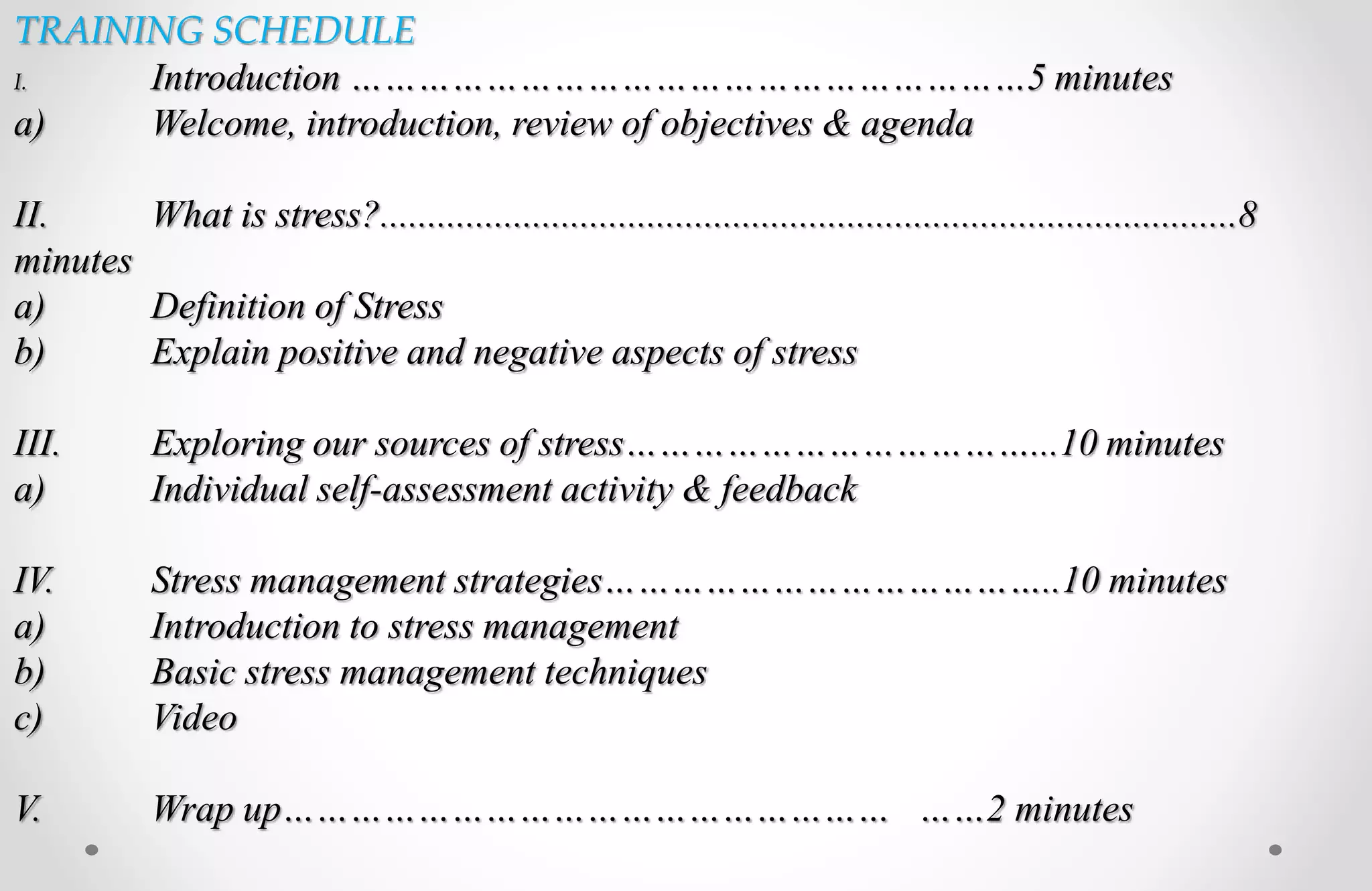 Stress management Training presentation | PPTX