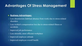 Stress management | PPTX