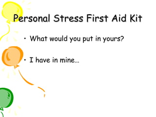 Stress management - professional training | PPT