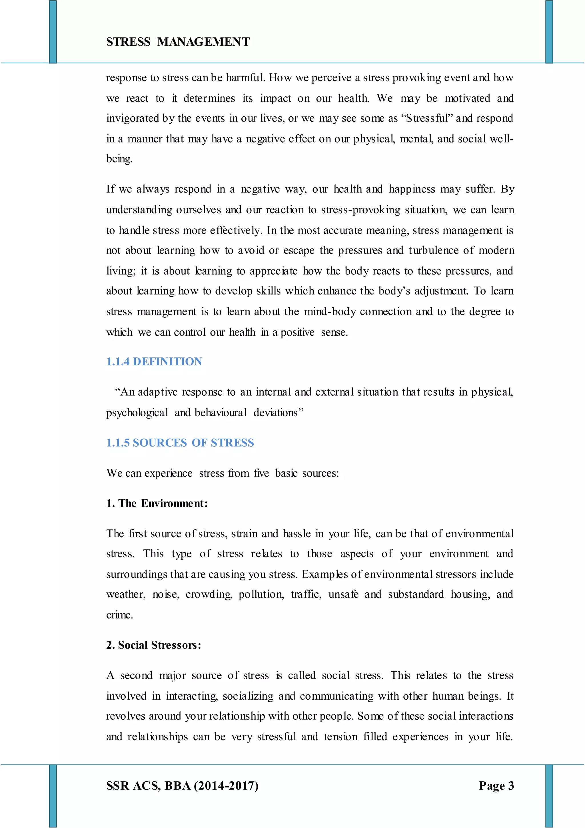 Stress management | DOCX