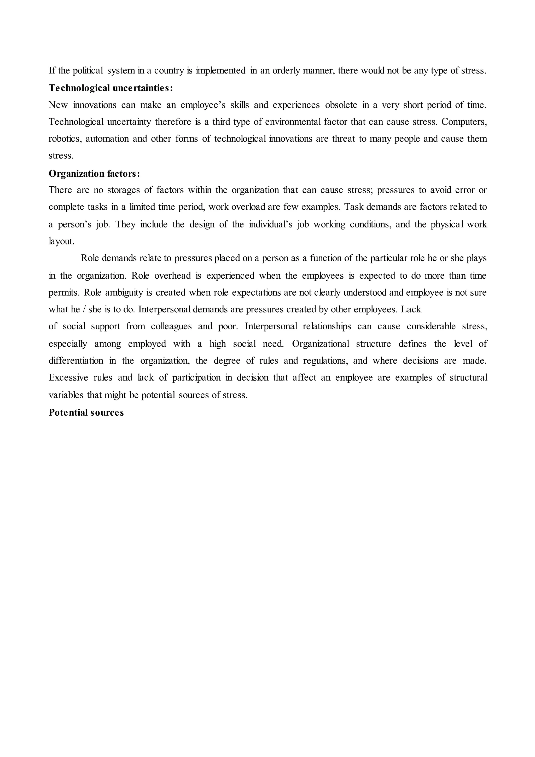 stress management - kims hospital mba project report | DOCX