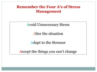 Stress management | PPTX